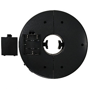 Sunnydaze 24-LED Umbrella Lights 2-Panel Cordless Light Ring for Patio Umbrellas - Battery Operated - Black - Set of 2