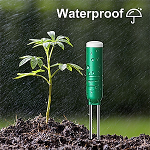 Reyke Soil Moisture Meter for Plants, 4-in-1 Soil Tester for Moisture/Temperature/Sunlight/Time, Digital Sensor, Water Meter for Outdoor &Indoor Plants, Ideal for Garden, Farm, Lawn- Battery Included