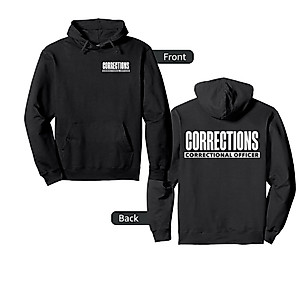 Correctional Prison Officer Thin Gray Line Flag Hoodie Pullover Hoodie