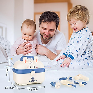 GUEETIC Doctor Kit for Toddlers 3-5 Pretend Play Educational Doctor Toys, Medical Kit with Stethoscope, Doctor Play set for Dentist Doctor, Role Play Toys for 3 4 5 6 years Old Girls Boys Toddler Gift