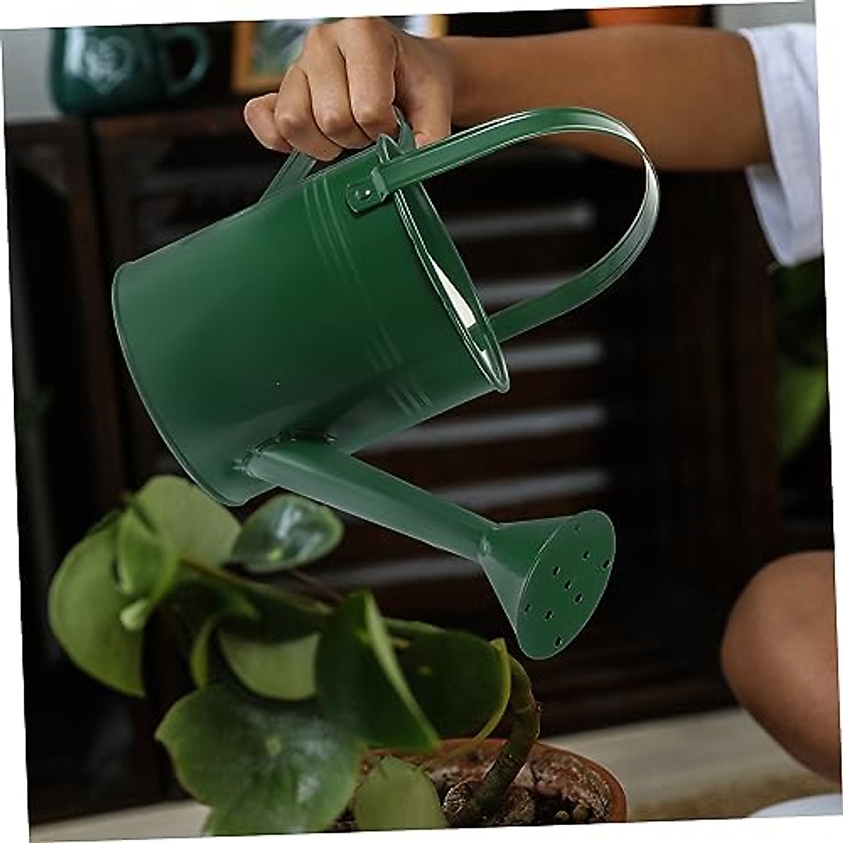 Yardwe Watering can Iron Watering Kettle misting Plant Mister Garden Planting Tool Plant Iron Watering Pot Double Handled Watering Pot Watering Flower Kids Tools Shower Head Metal Child