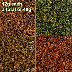 FOIMAS Realistic Miniature Leaves Simulation Leaves for DIY Model Railway Fairy Garden Diorama Scenery Landscape Layout,Pack of 4