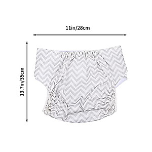 DOITOOL Adult Diapers Pañales Desechables Adult Diaper Washable Cloth Diaper Incontinence Diaper Washable Briefs Anti Leak Reusable Diaper for Women Men Grey Pañales para Adultos Mens Briefs