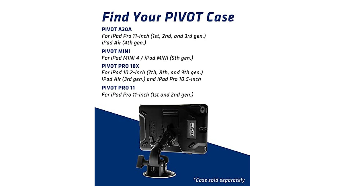 PIVOT Single Suction Cup Mount - Multi-Angle Support for Pilots & More