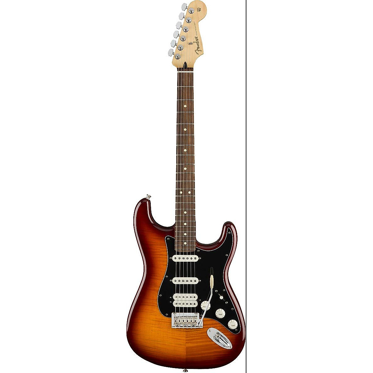 Fender Player Plus Top Stratocaster Electric Guitar, Tobacco Burst, Pau Ferro Fingerboard
