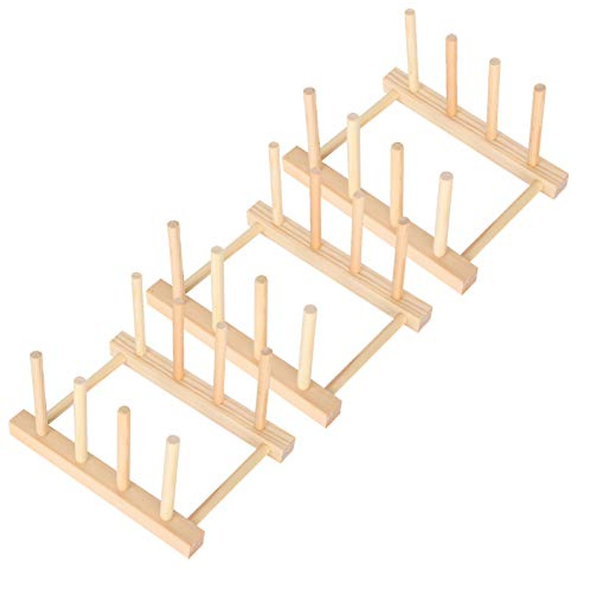 Wooden Plate Rack Organizer for Cabinet lid pots and Pans Dish Drying Vertical freestanding Racks Cutting Board Pot Holder Wood innerneed Bamboo Stand Cups Gadsby Kitchen