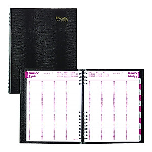 Brownline 2023 CoilPro Daily Professional Planner, Four-Person Appointment Book, 12 Months, January to December, Twin-Wire Binding, 11" x 8.5", Black (CB960C.BLK-23)
