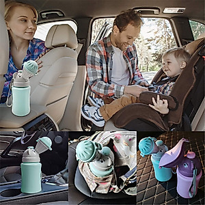 Travel Potty, Portable Elephant Leakproof Urinal Emergency Toilet Pee Bottle Cup Jar for Toddlers Kids Baby Boys and Potty Pee Training for Outdoor Car Travel Road Trip Camping Park Beach(Blue)