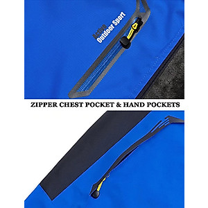 BIYLACLESEN Outdoor Jacket Winter Warm Jacket Hiking Jacket Camping Jackets Snow Jacket Ski Jacket With Hood Fleece Jacket Anorak Jacket