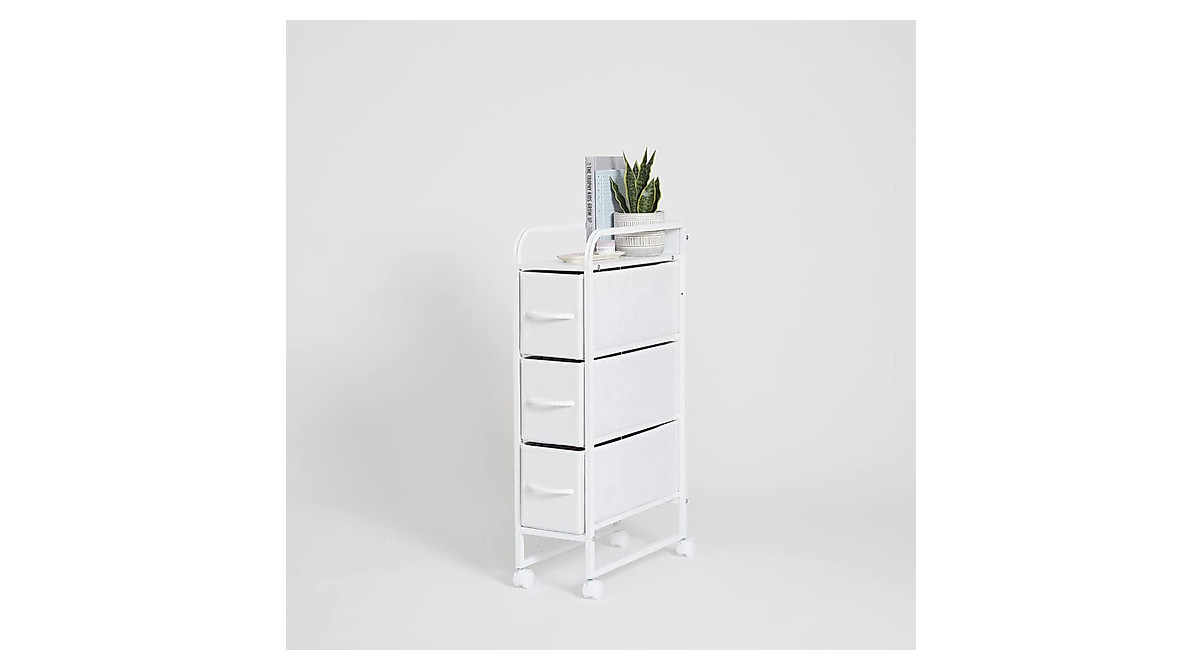 Dormify Narrow 3-Drawer Cart: Ideal for Small Spaces