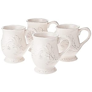 Certified International Firenze Ivory 16-Ounce Mug, Set of 4