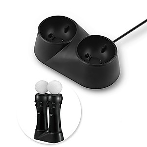 PS4 Controller Charger,Dual Charger Dock Charging Station Stand for PS4 VR Remote Controllers,Controller Charger for PS4 VR for Two PS4 VR Controller Simultaneously