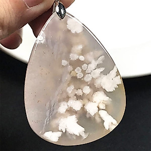 Natural Cherry Agate Pendant Jewelry For Women Men 49x37x12mm Beads Crystal Stone Sliver Gemstone AAAAA