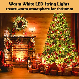 XUNXMAS Bright Christmas Lights Outdoor 800 LED Christmas String Lights, 327ft 8 Modes Timer Fairy Twinkle Tree Lights for Home, Party, Holiday, Indoor Xmas Decorations Warm White