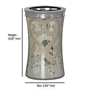 nu steel 7-Piece Mercury Glass Bathroom Accessory Set, Patchwork, Mercury/Shiny