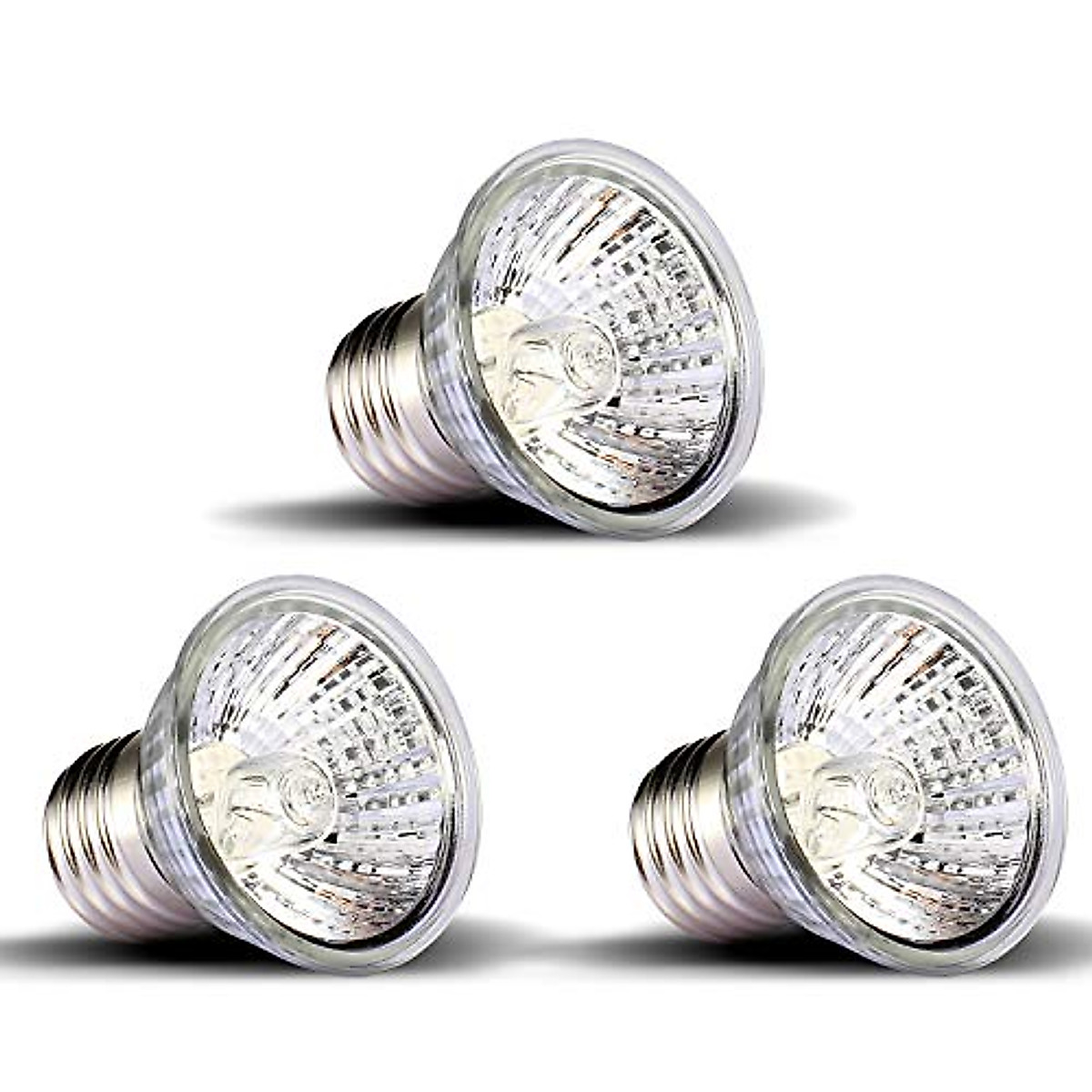 OMAYKEY 3-Pack 75W UVA + UVB Full Spectrum Sun Lamp Sunbathe Heat Lamp/Bulb/Light for Lizard Reptiles and Amphibians