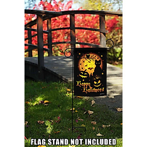 Toland Home Garden 1110561 Scary Halloween Halloween Flag 12x18 Inch Double Sided for Outdoor Fall House Yard Decoration