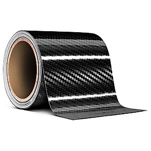 VViViD High Gloss Epoxy Black Carbon Fiber Vinyl Detailing Wrap Tape DIY Roll (4" x 20ft)