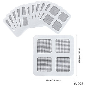 Disposable Drain Hair Catcher,20 PCS 3.9inch Square Drain Stickers Adhesive Hair Catcher for Bathroom Laundry Bathtub Kitchen
