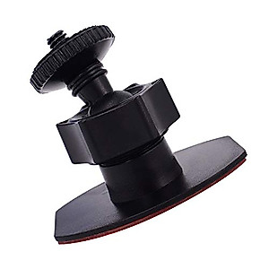 iSaddle CH01B 1/4" Thread Camera Mount Mini Double-Sided Adhesive in Dash Cam Mount Holder - Universal Tripod Permanent Holder Fits Sony/Ricoh/HP/GoPro/Oculus (M4 M6 Screw Join Ball Included)