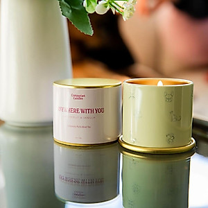 Companion Candles Pet Safe Wood Wick Candle - “Anywhere with You” Grapefruit & Vanilla, Coconut Soy Wax Scented, Over 50 Hr Burn Time, Non-Toxic, Women-Owned, Made in USA (3 oz.)