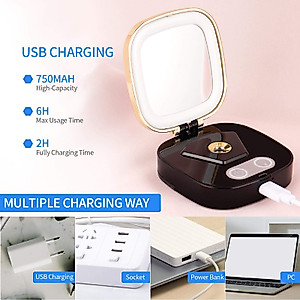 Illuminated Makeup Mirror 3 Mode Led Makeup Mirror Nano Moisturizing Facial Humidification Spray