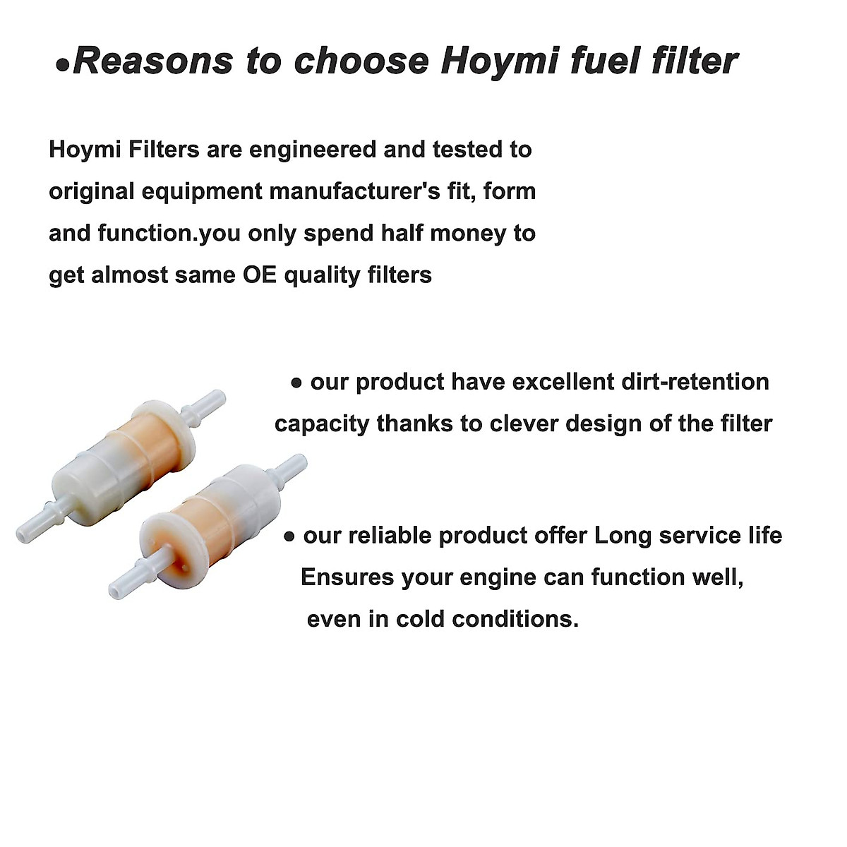 HOYMI 879885Q 5/16" Quicksilver in-line Fuel filter For Mercury Mariner 4-Stroke Outboard 35-879885T 35-879885Q 18-7718 Fits 40 50 60 75 115 135-300HP Verado