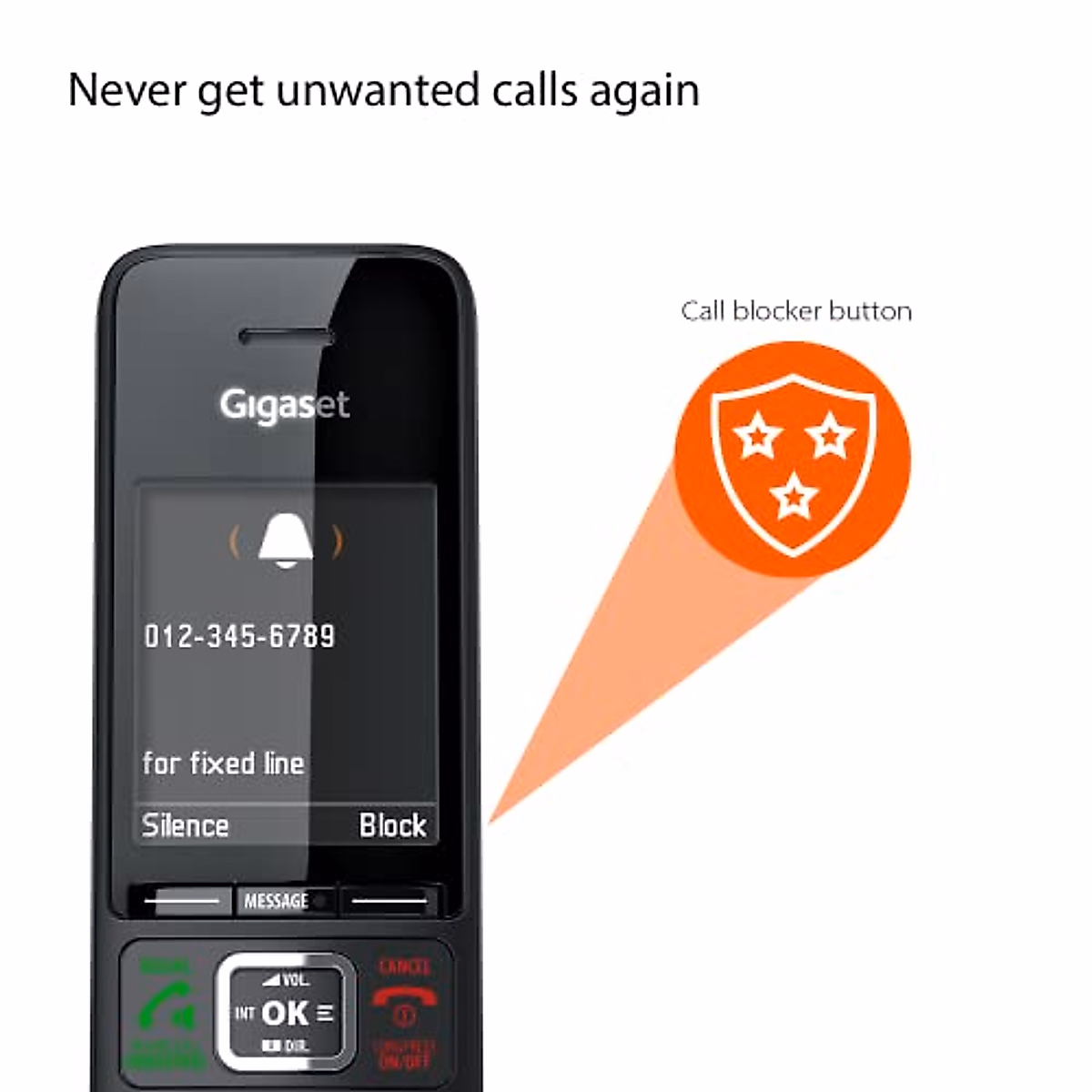 Gigaset Comfort 552A Trio - 3 Cordless Phones - Answering Machine - Made in Germany - Elegant Design - Hands-Free Mode - Comfort Call Protection - Big Phone Book, Titanium-Black