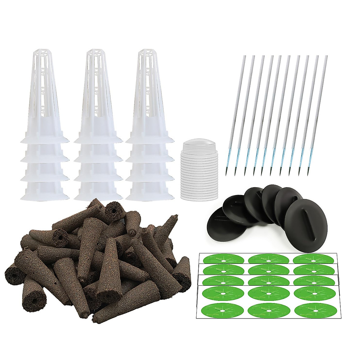 82pcs Seed Pod Kits for Aerogarden, Indoor Herb Hydroponics Growing System Starter Kit with 24Grow Sponges,24pods Labels, 12Grow Baskets, 12Plant Spacer Kit,10pcs Pollinating Tool