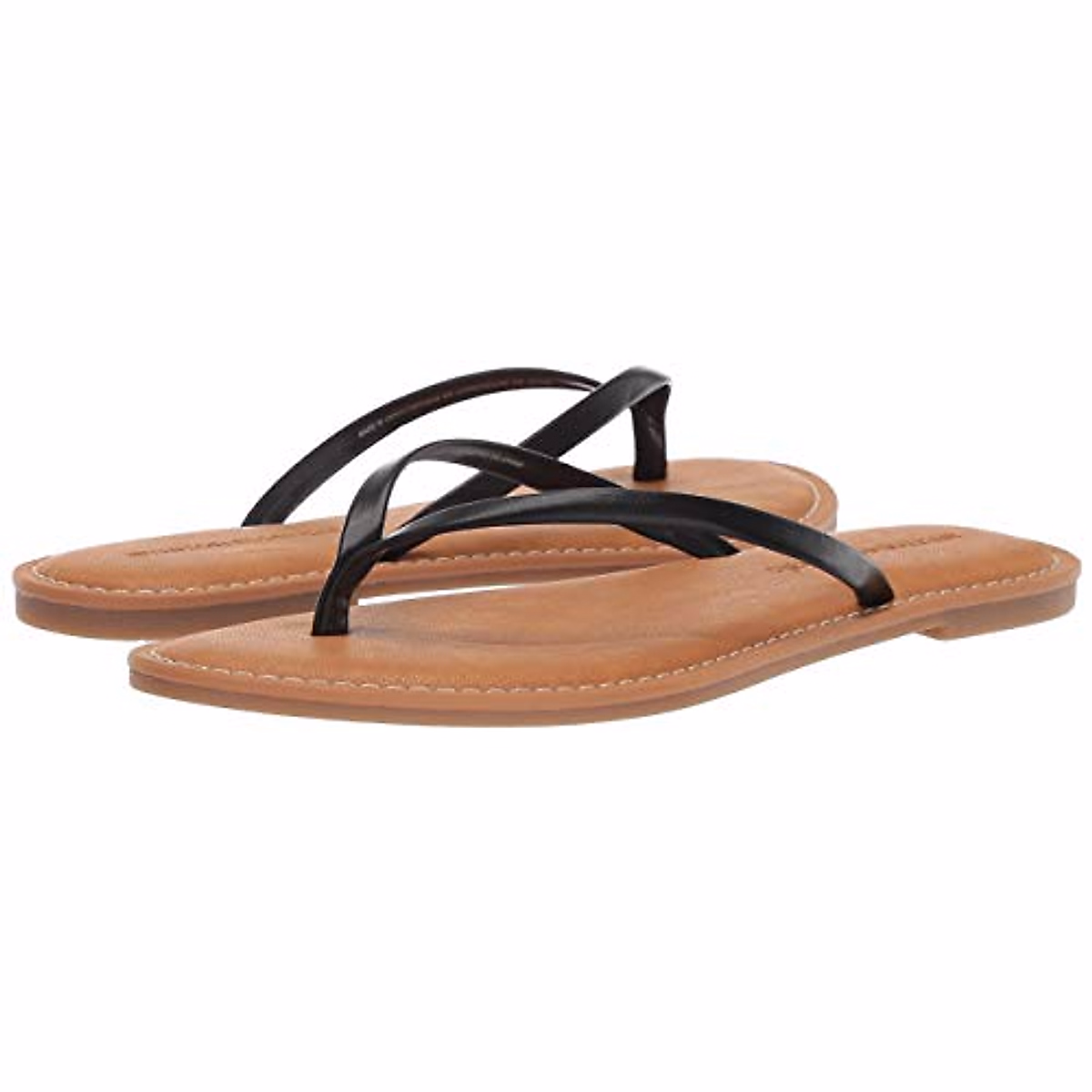 Amazon Essentials Women's Thong Sandal, Black, 7