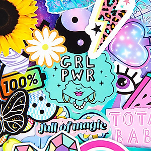 Fashion Angels Vinyl Sticker Pack - Includes 200 Large Y2k Stickers - Water Resistant Stickers - Kids Vinyl Sticker Assortment for Planners - Accessorize Notebooks, Journals & More - Multi