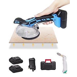 YJINGRUI Tile Vibration Machine 18000r/min, Tile Installation Tool Tile Tiling Machine, 16.8V 10AH Li-On Rechargeable (2 Battery)