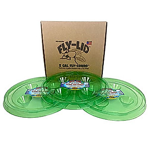 Billy-Bob Fly-Lid 5 Gallon Bucket Fly Lid (3 Pack) Turn Any 5 Gallon Bucket into a Fly Trap!