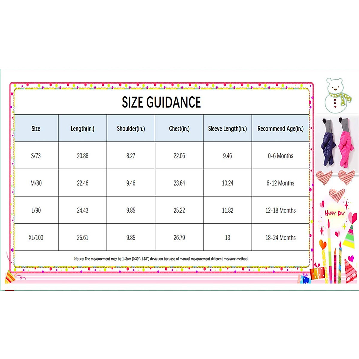 Ohrwurm Unisex Baby Winter Snowsuit Zipped Hooded Soft Jumpsuit Romper One Piece (Black, 18-24 Months)