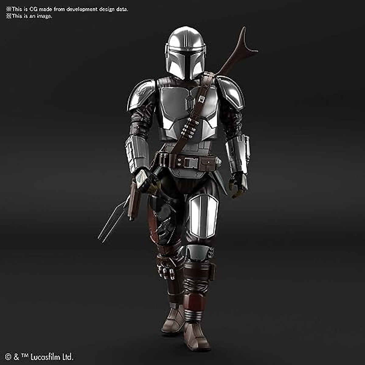 Bandai Hobby - The Mandalorian - The Mandalorian Beskar Armor (Silver Coating Ver.), Bandai Spirits Star Wars 1/12 Model Kit