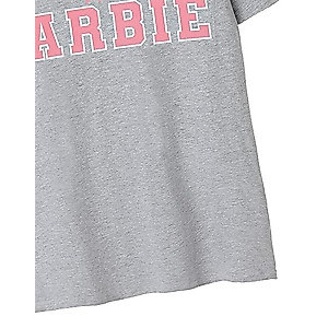 Barbie Women's Grey Marl Logo T-Shirt | Iconic Brand | Fashionable Top | Comfortable Retro Fit Movie Merchandise Gift - Large