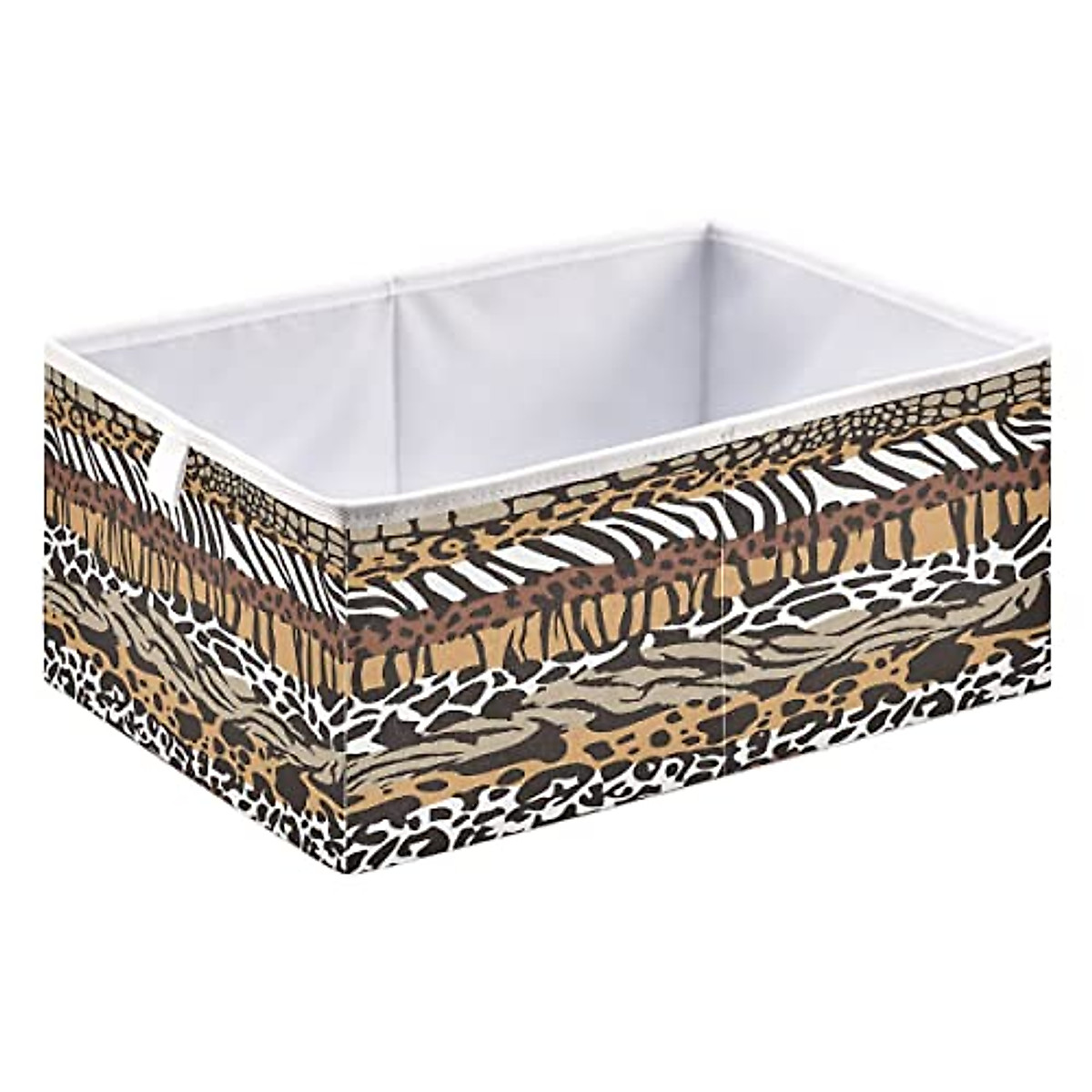 Kigai Animals Print Cube Storage Bins - 11x11x11 In Large Foldable Storage Basket Fabric Storage Baskes Organizer for Toys, Books, Shelves, Closet, Home Decor