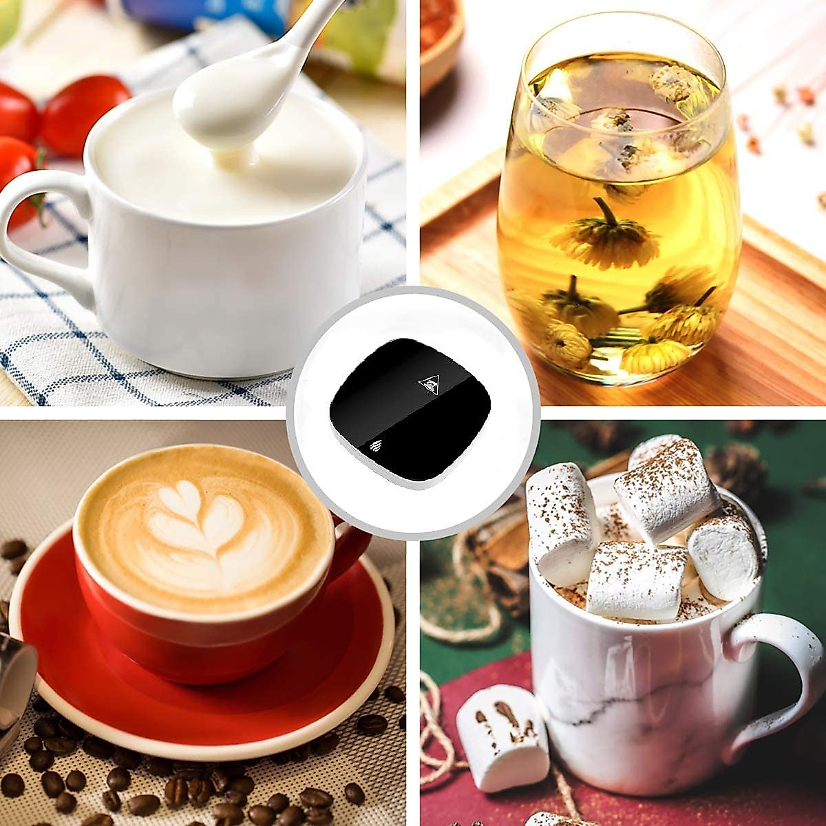 Viyee Oline, Coffee Mug Warmer,Smart Coffee Warmers for Office Desk, Gravity Sensor Mug Warmer Black