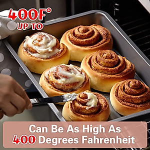 PINVNBY Baking Pans Set,Nonstick Bakeware Set with Baking Sheet, Muffin Pan, Round Cake Pan, Pizza Pan, Kitchen Oven Pan Baking Sheet Set, Complete Carbon Steel Bakeware Set (3 Pieces)