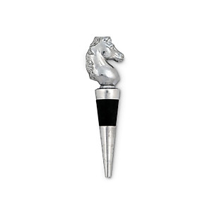 Arthur Court Designs Aluminum Horse Wine Bottle Stopper Topper 5 inch Tall