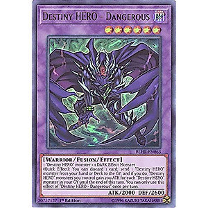 Yu-Gi-Oh! - Destiny Hero - Dangerous - BLHR-EN063 - Ultra Rare - 1st Edition - Battles of Legend: Hero's Revenge