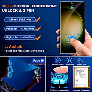 [3+3 Pack] for Samsung Galaxy S23 Ultra Screen Protector [Not Glass], 3 Pack Self-Healing TPU Film Accessories with 3 Pack Tempered Glass Camera Lens Screen Protector for Samsung S23 Ultra 5G