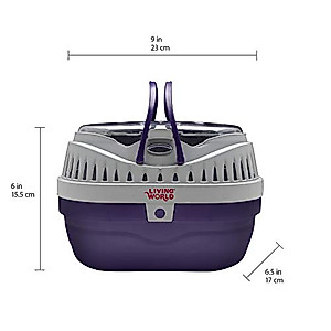 Living World Pet Carrier, Purple/Grey
