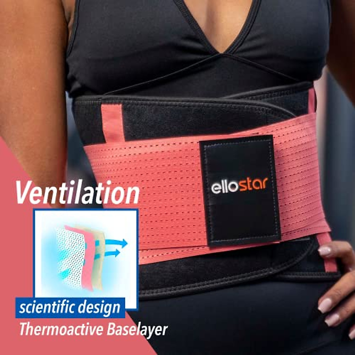 ellostar Women's Waist Trainer: Sweat Band for Belly Fat, Tummy Control, Back Support, Workout Shapewear, Weight Loss Aid Large, Pink