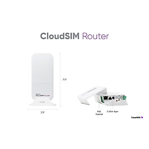 TravelWifi CloudSIM WiFi Router, Supports 2G, 3G, 4G LTE Connection, Unlimited Devices Connectivity, Portable WiFi in 130+ Countries, Weather-Resistant, Plug-&-Play Internet Router, Includes 6GB Data