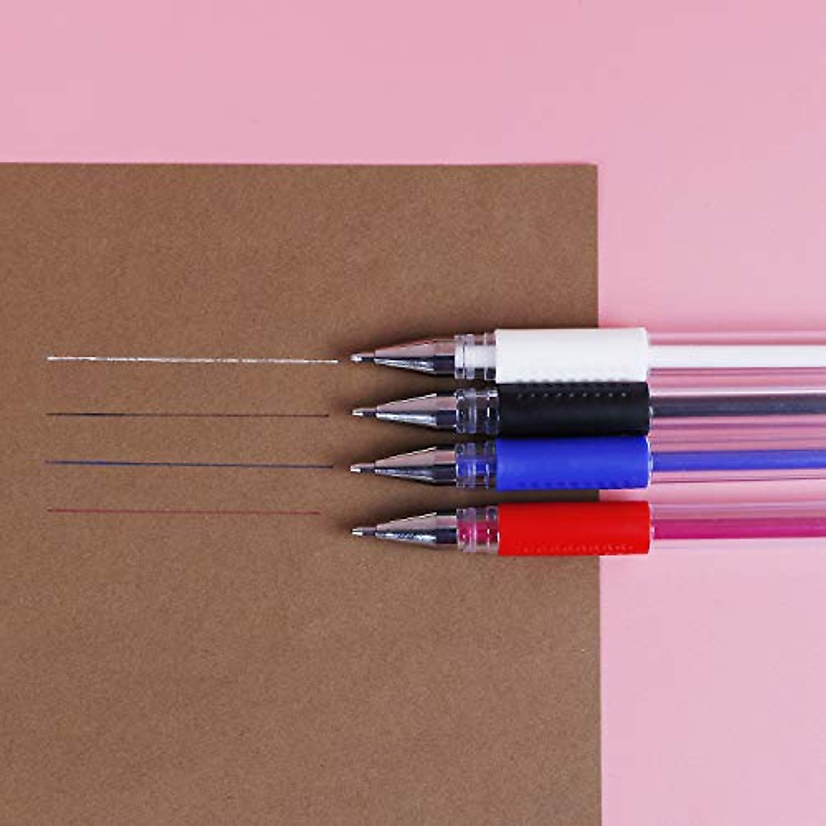 4 Pieces Heat Erase Pens with 40 Heat Erasable Fabric Refills Marking for Sewing, Quilting and Dressmaking(4 Colors)