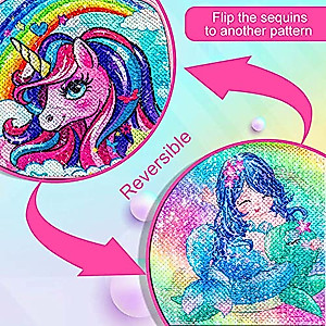 FTJCF 3PCS Rolling Backpack for Girls, Kids Unicorn Roller Bookbag with Wheels, Wheeled School Bag Set for Elementary -Rainbow