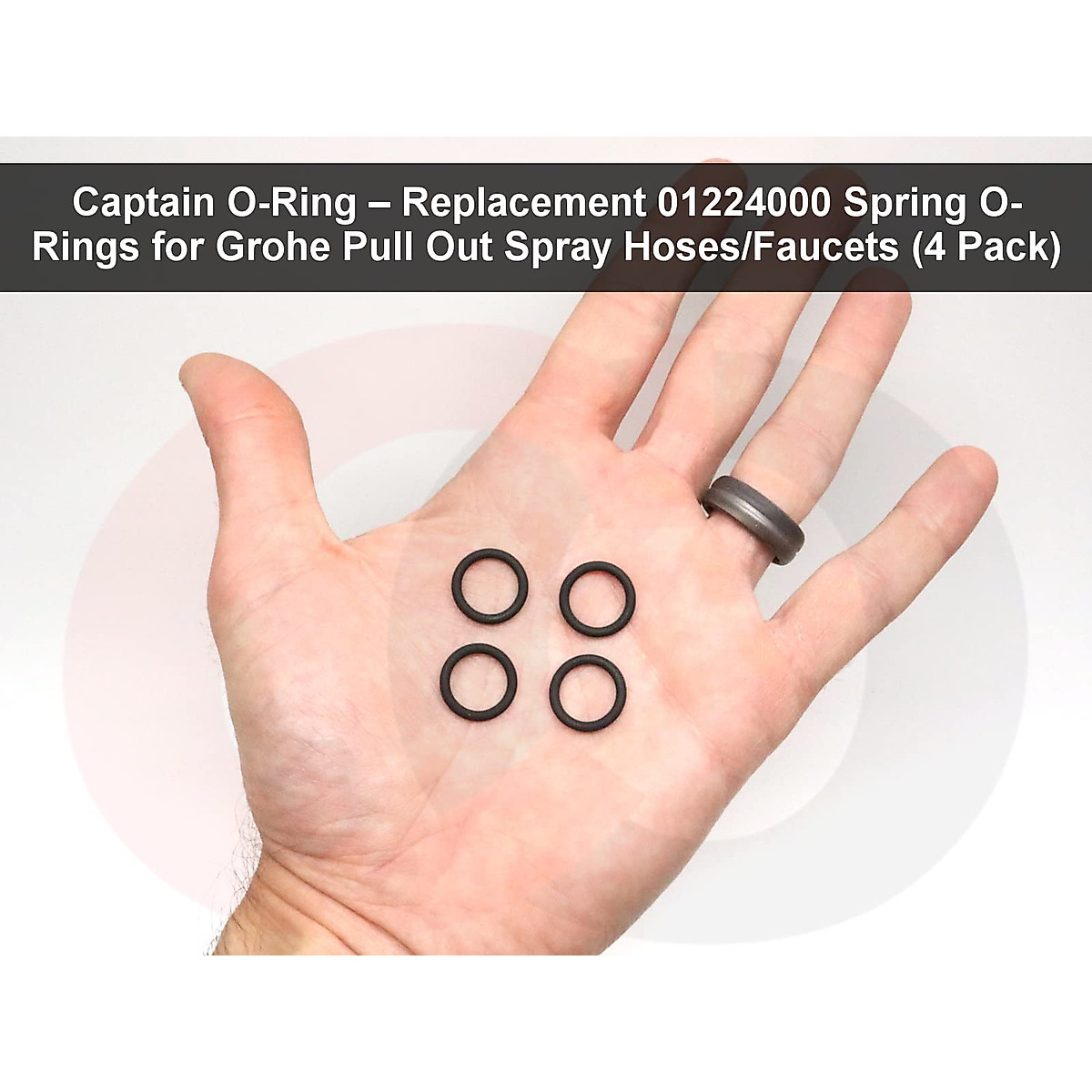 Captain O-Ring – Replacement 01224000 Spring O-Rings for Grohe Pull Out Spray Hoses/Faucets (4 Pack)