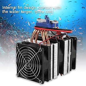 DC 12V Thermoelectric Cooler Peltier System Semiconductor Refrigeration Water Chiller Cooling Device for Fish (180W for 40L)