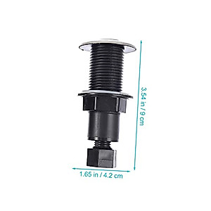 SOESFOUFU Kitchen Air Switch Trash Disposal Button Garbage Disposal Supplies Air Switch Push Button Air Button Professional Garbage Disposal Garbage Waste Button Bathtub Black Plastic